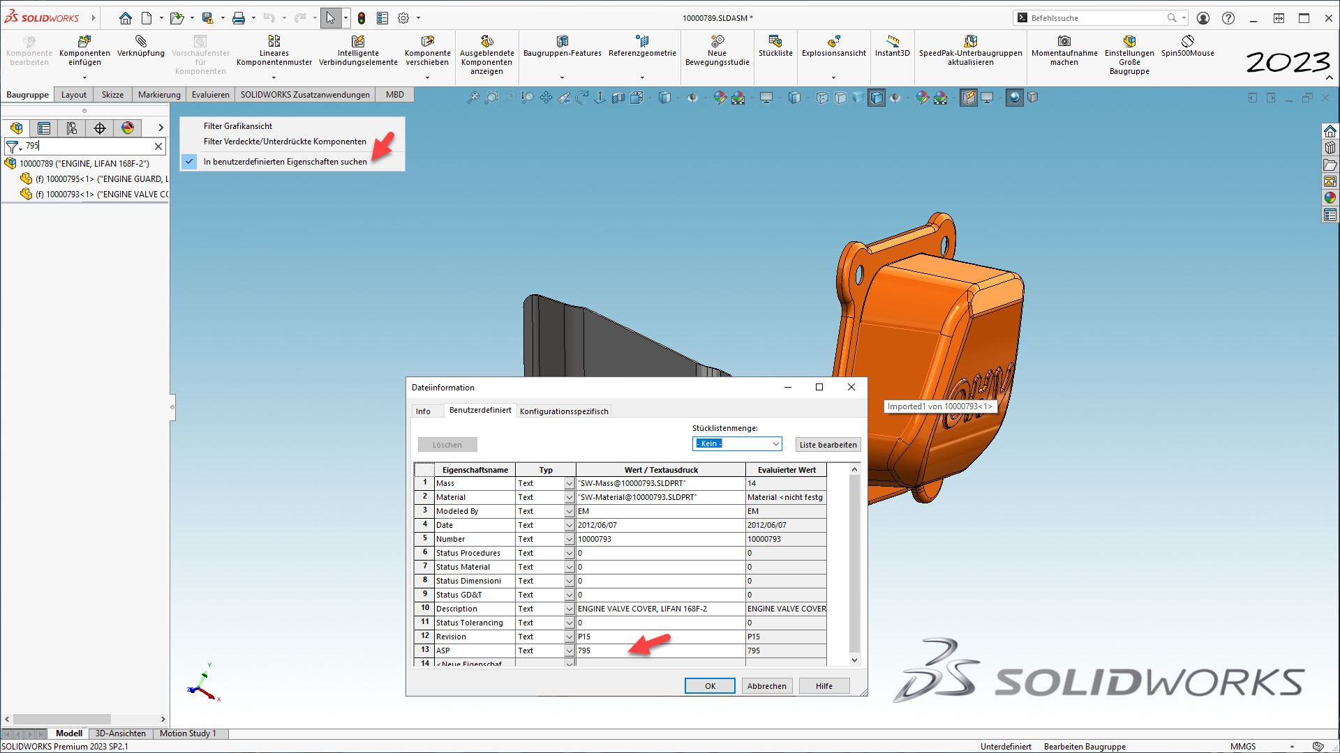 Filter im Featurebaum (DS SolidWorks/SolidWorks) - Foren auf CAD.de
