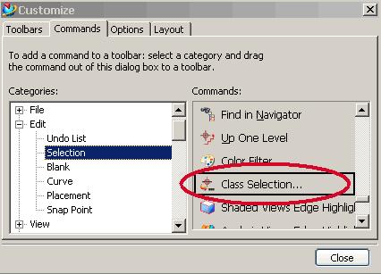 NX 3 Toolbar -- Class Selection ( Siemens Digital Industries Software ...