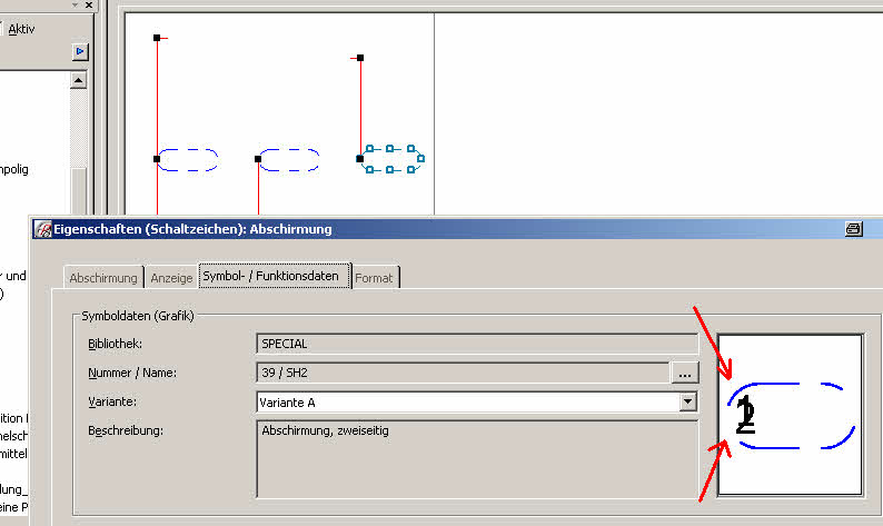 Symbol Abschirmung beidseitig funktioniert nicht (SH2) (Elektrotechnik ...