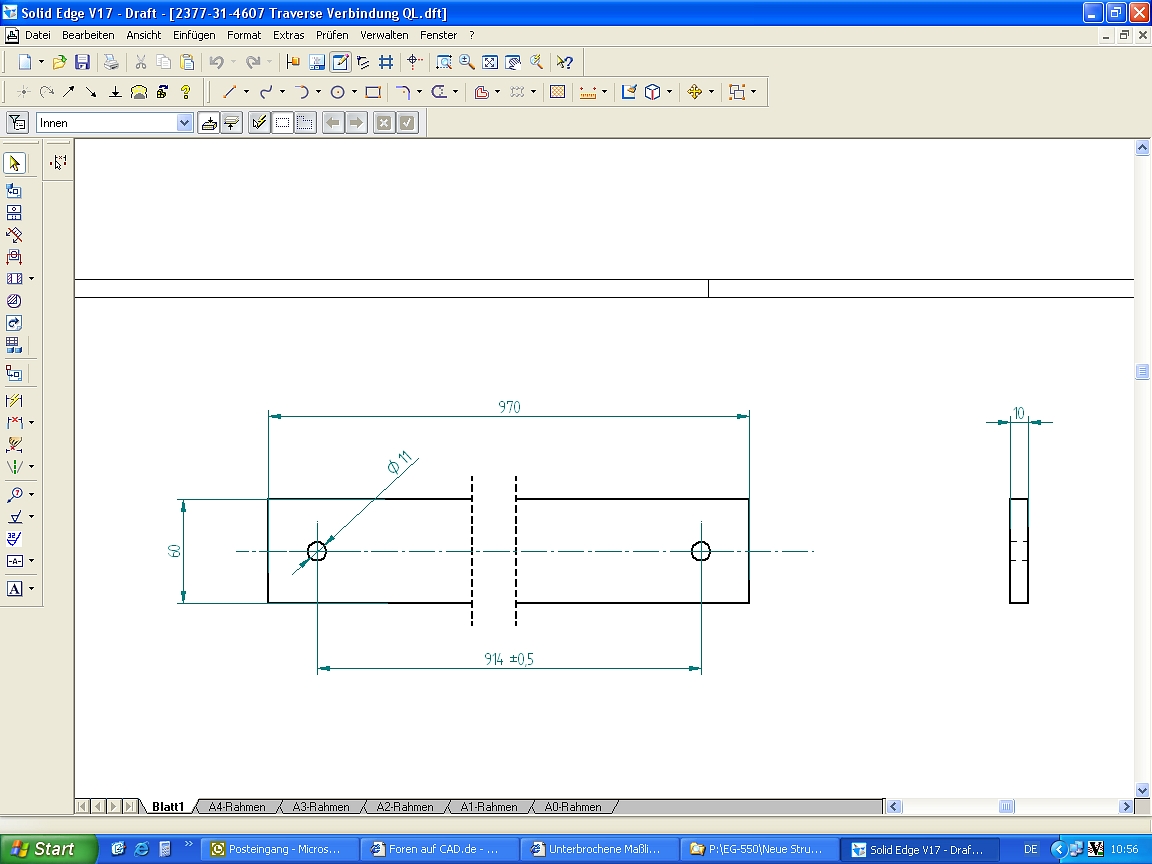 Unterbrochene Maßlinie ( Siemens Digital Industries Software/Solid Edge ...