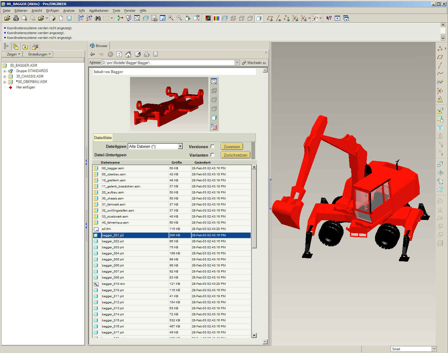 Wildfire: Schriftgröße im Modellbaum (PTC Engineering Solutions/Pro ...