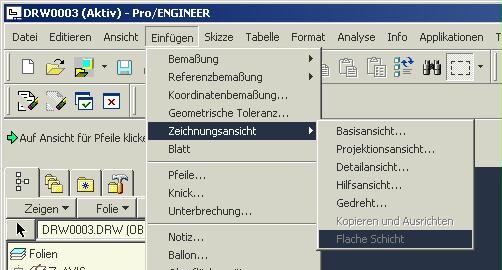 Flache Schicht Ansicht in WF3.0 (PTC Engineering Solutions/Pro ENGINEER ...