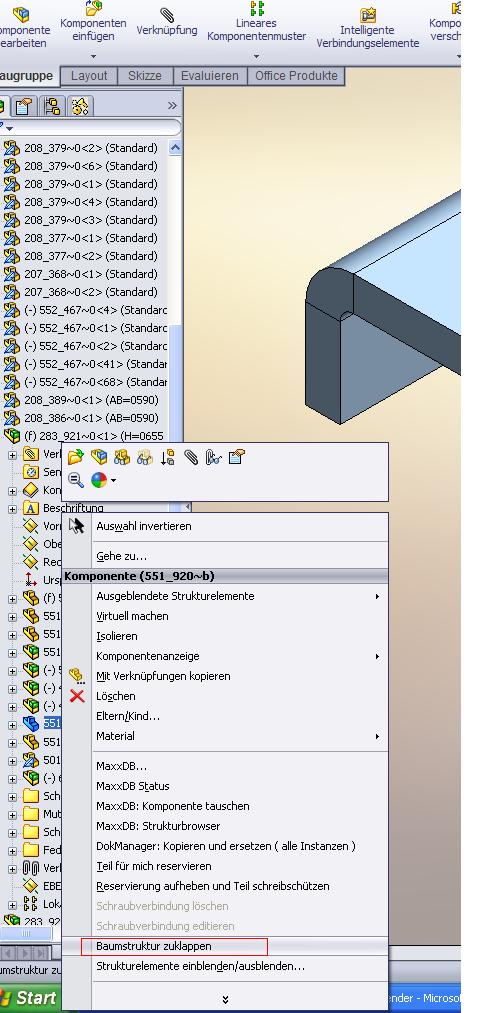 Featurebaum- nur Hauptbaugruppenebene? (DS SolidWorks/SolidWorks ...