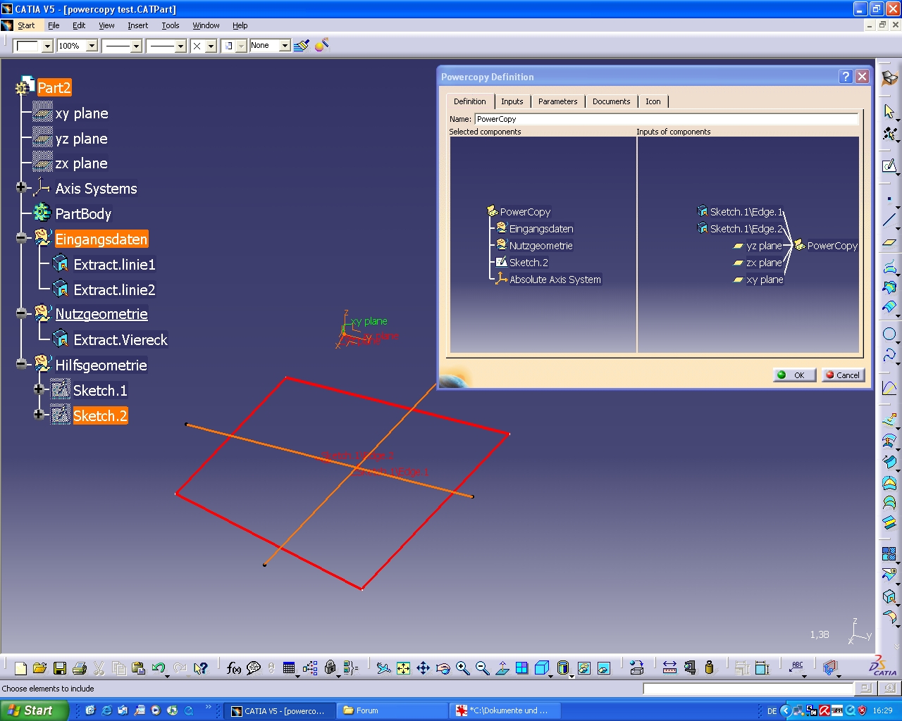 Power-Copy Erzeugung (Dassault Systemes - PLM Solutions/CATIA V5 ...