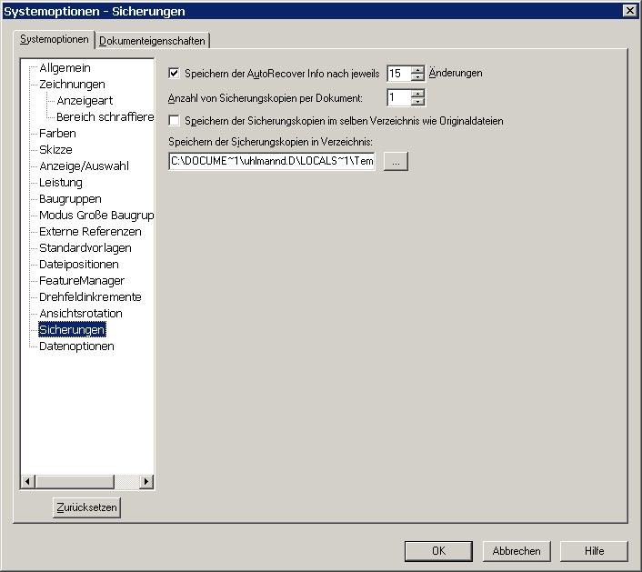 autosave deaktivieren api (DS SolidWorks/SolidWorks) - Foren auf CAD.de